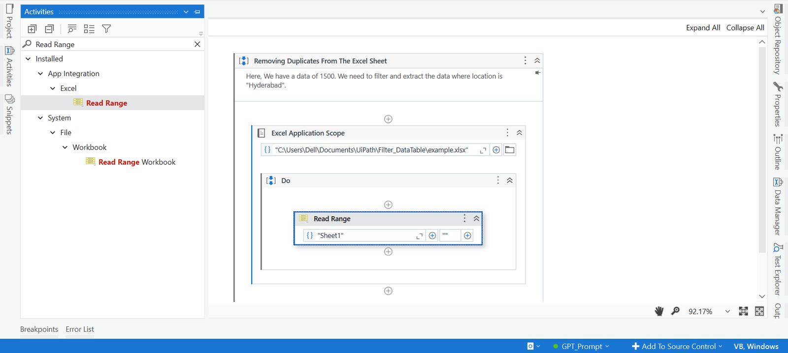 How to Filter the datatable in excel using uipath - rpazone
